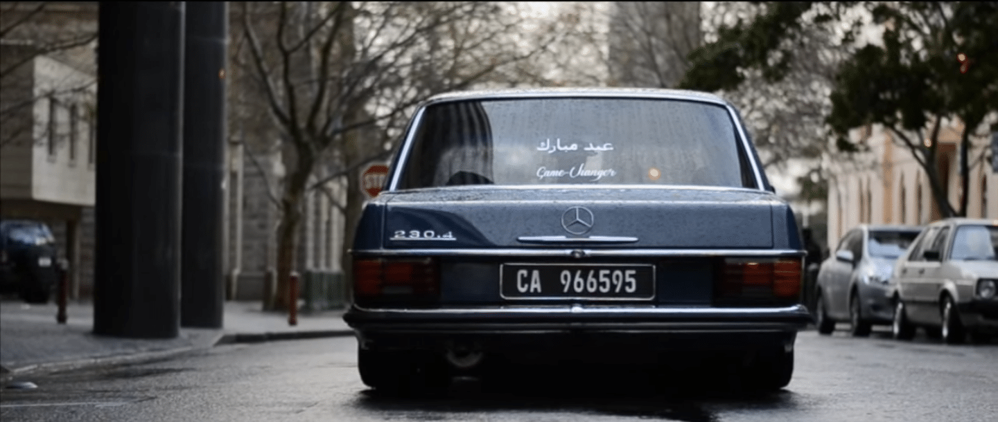 A Rainy Day with the Bagged W115 Mercedes Benz - Silver Machines